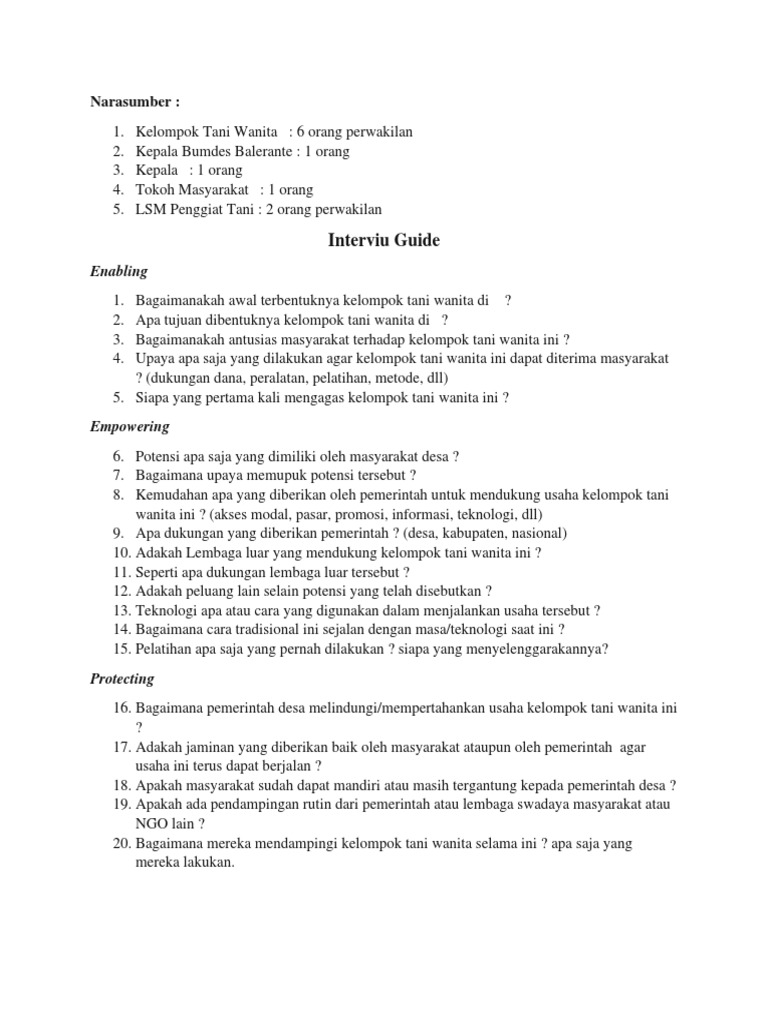 Interview Guide | PDF