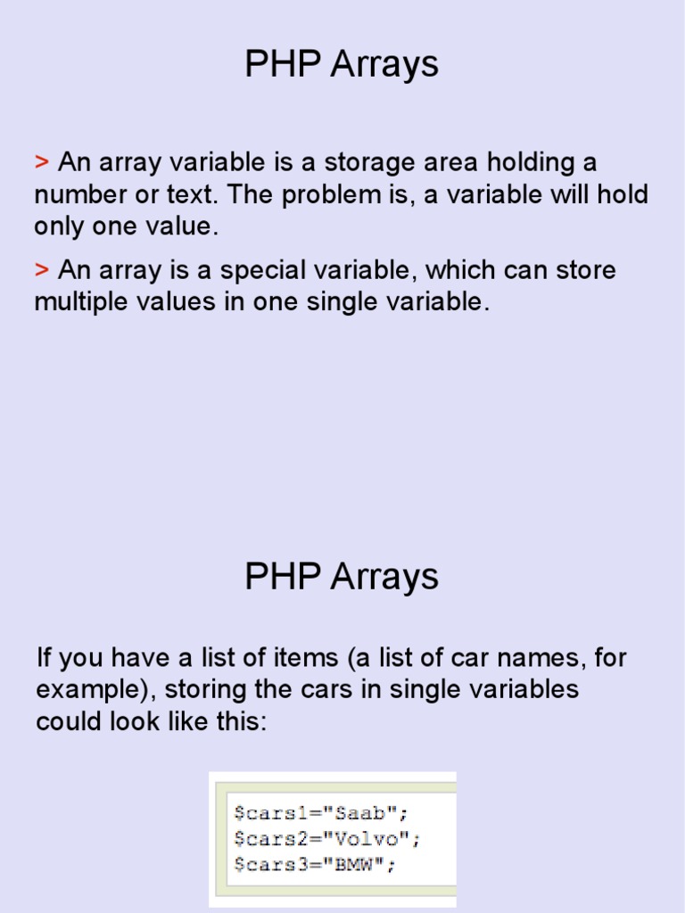 Php Ii Functions Arrays Pdf Control Flow Array Data Structure