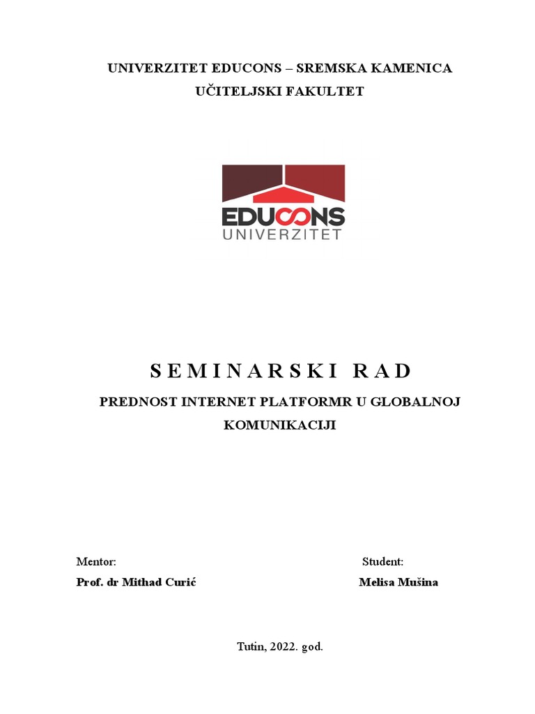 Melisa Seminasrki Rad | PDF