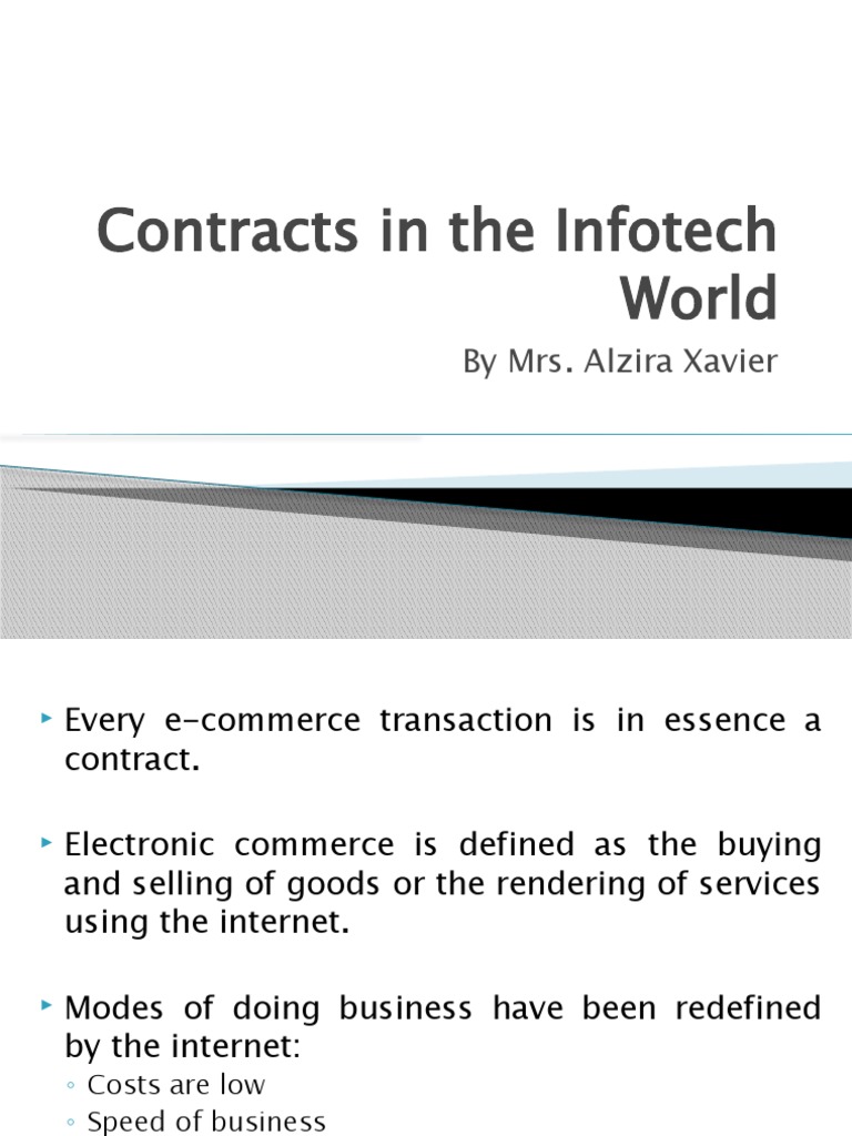E-Commerce Contracts in India Explained | PDF | E Commerce | Offer And ...