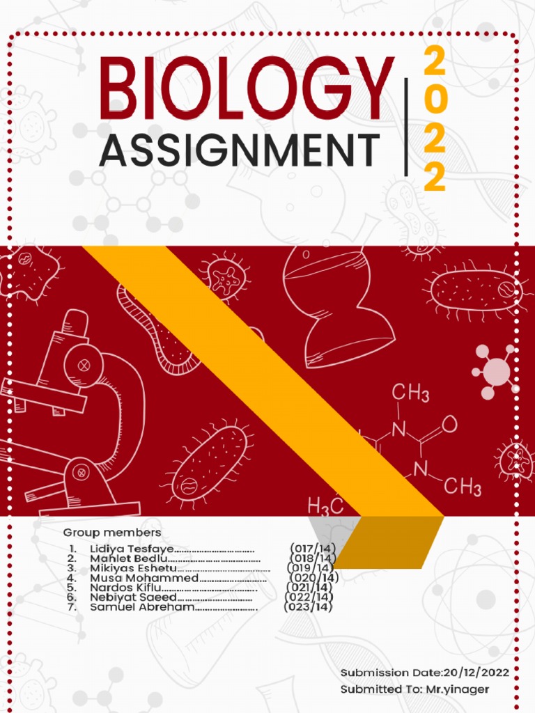 Biology Assignment Cover Page 3 | PDF