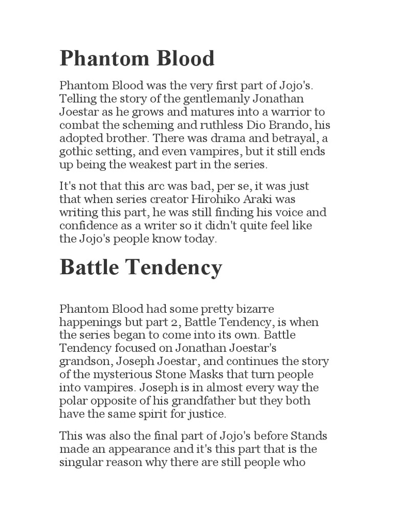 Jojo Review Pdf Manga Anime And Manga