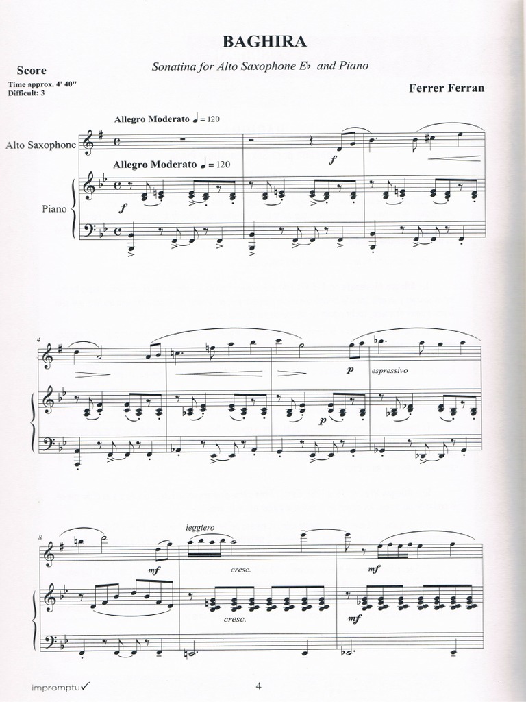 BAGHIRA Piano+saxo | PDF