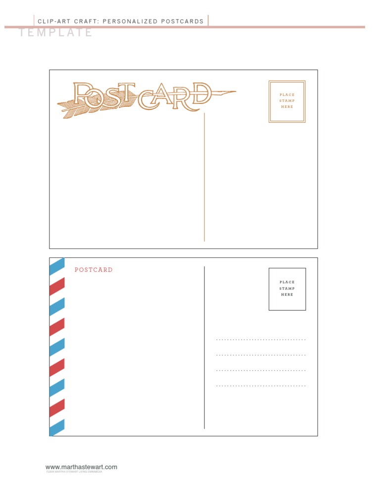 Postcards Template | PDF