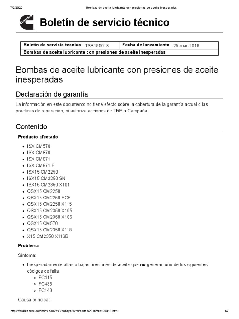 Bombas de Aceite Lubricante | PDF | Ingeniería mecánica