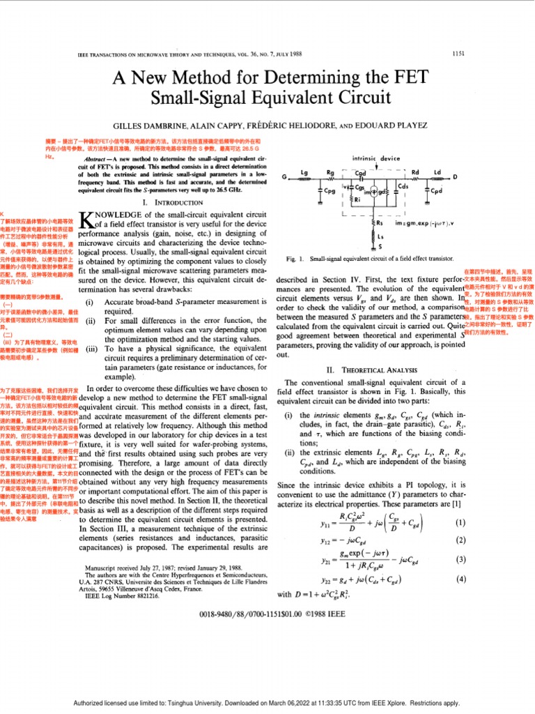 New FET Small-Signal Circuit Method | PDF | Field Effect Transistor ...