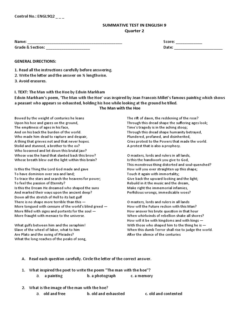 Q2 Summative-G9 | PDF