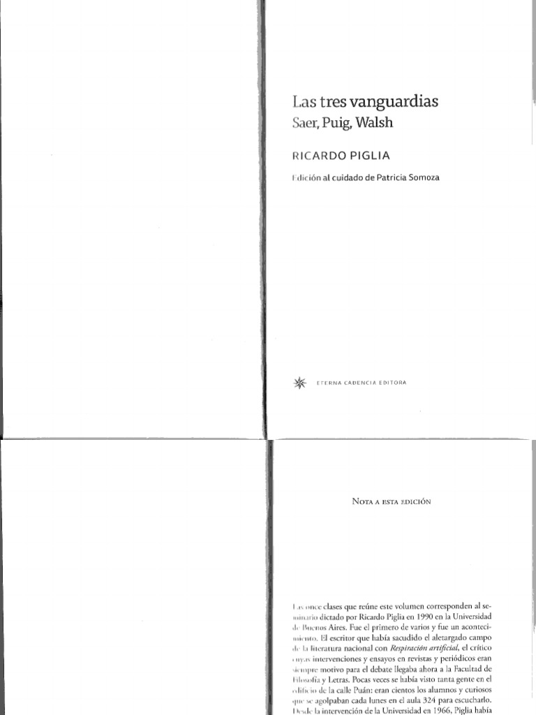 Piglia - Las Tres Vanguardias - PP 11-59 | PDF Piglia - Las Tres Vanguardias - PP 11-59 | PDF