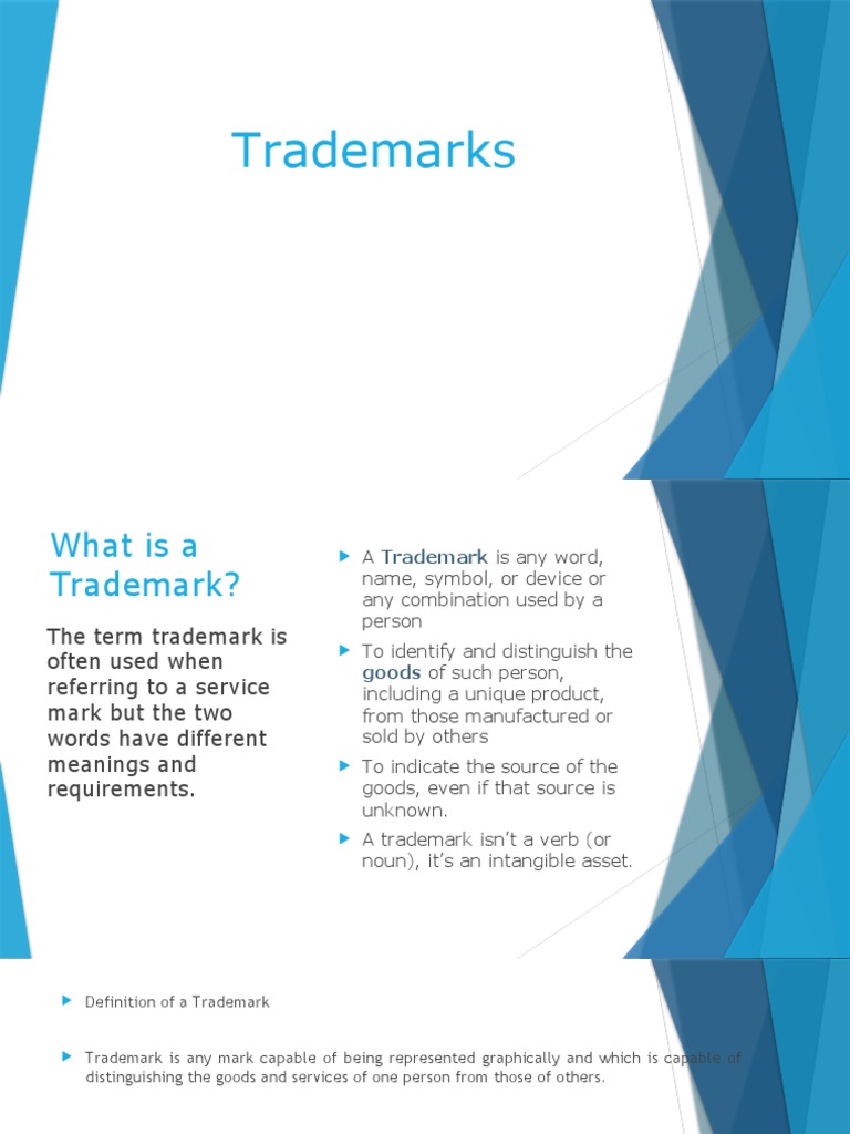 Trademarks Lecture (Students) | PDF | Trademark | Trade Dress