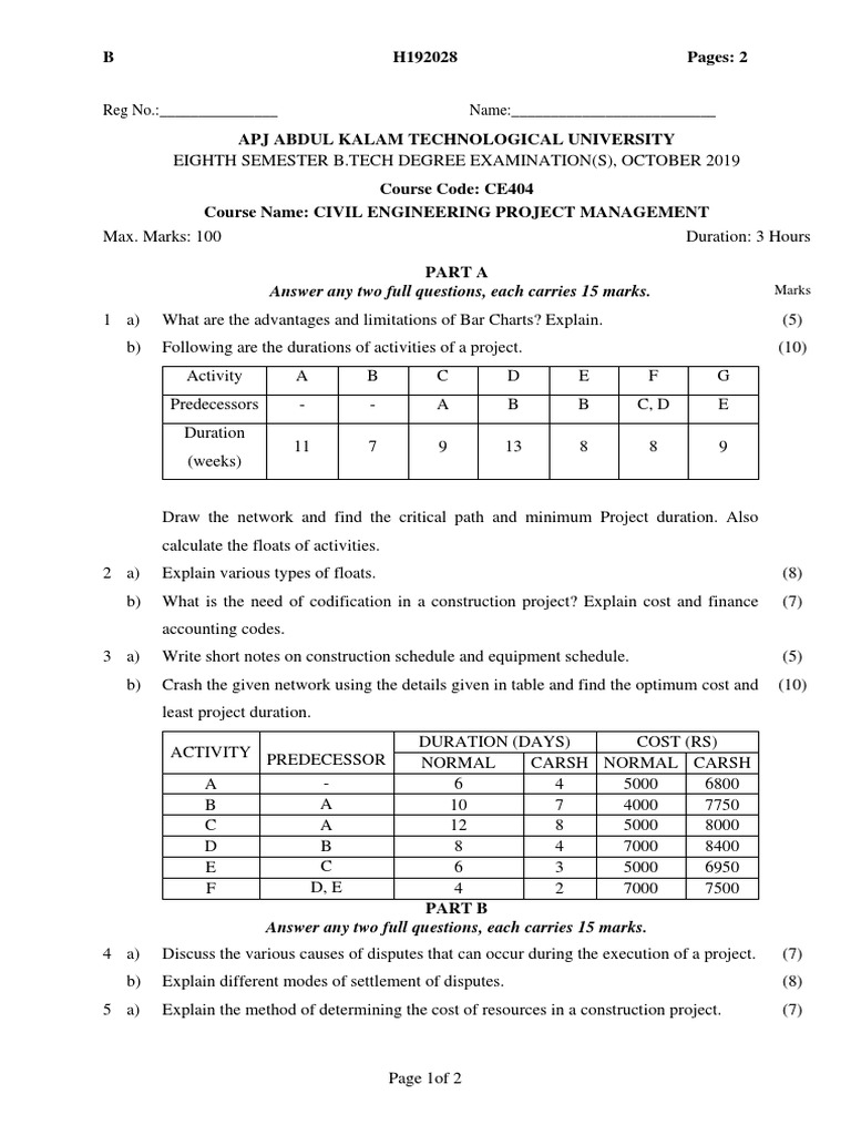 CPM OCT Questions and Answers | PDF | Project Management | Business