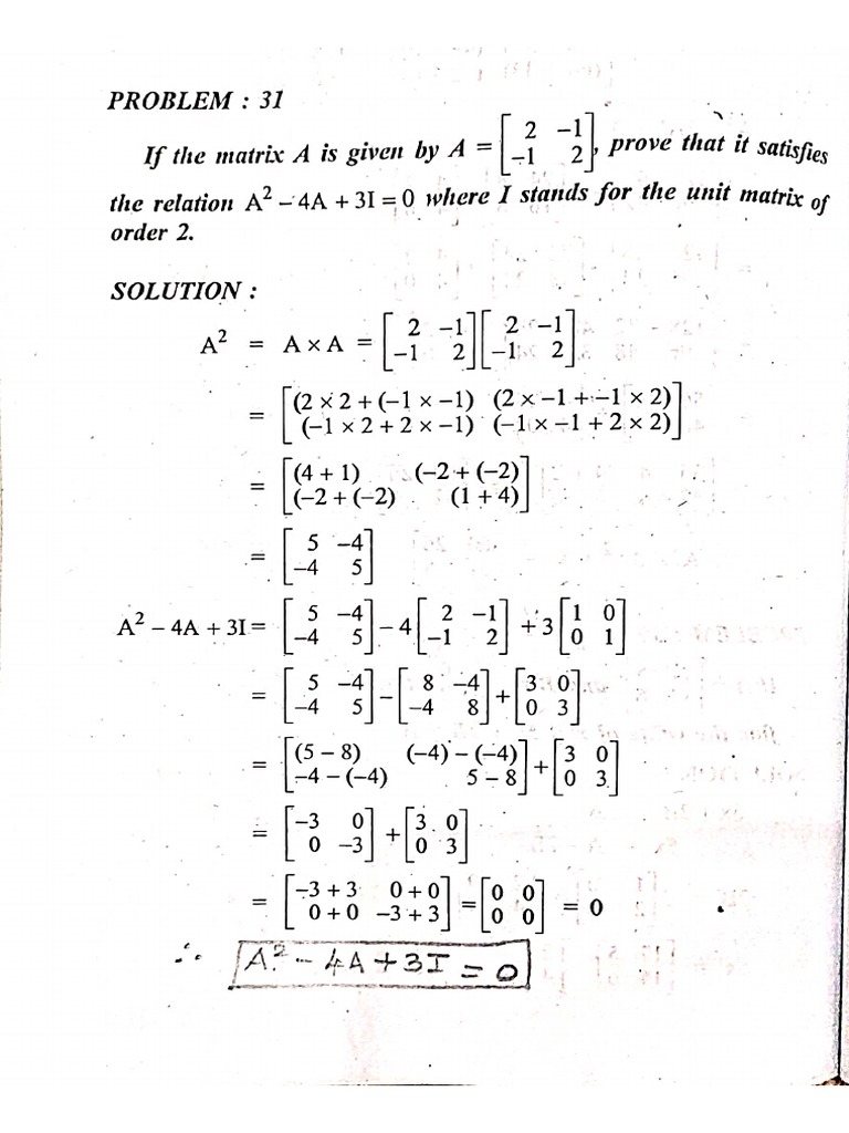 Transpose and Inverse Matrix | PDF