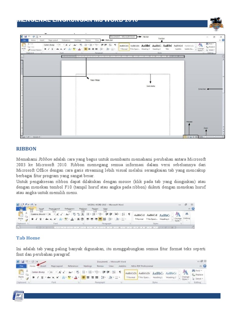 Panduan MS Word 2010 | PDF