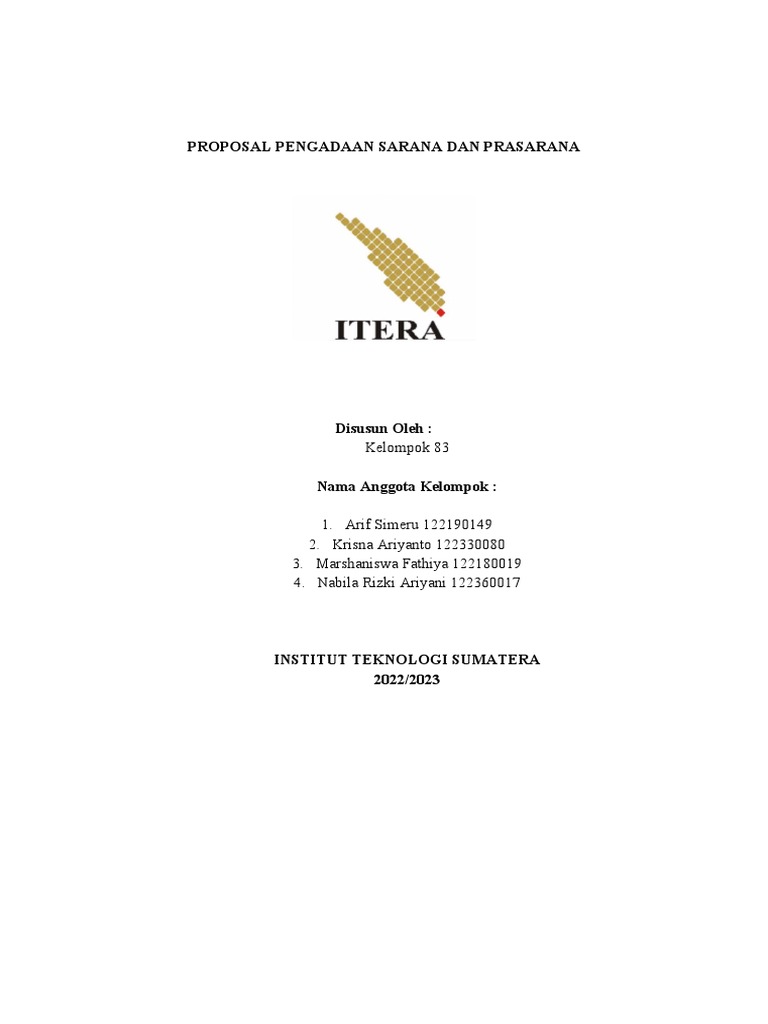 Proposal PPLK ITERA 2022: Sarana & Prasarana | PDF | Komputer
