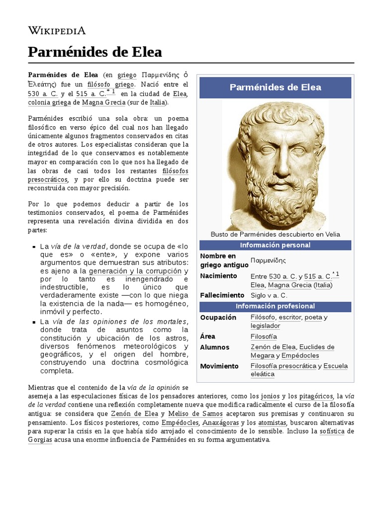 Parménides de Elea | PDF