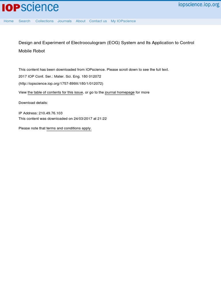 Design and Experiment of Electrooculogram EOG Syst | PDF | Amplifier ...
