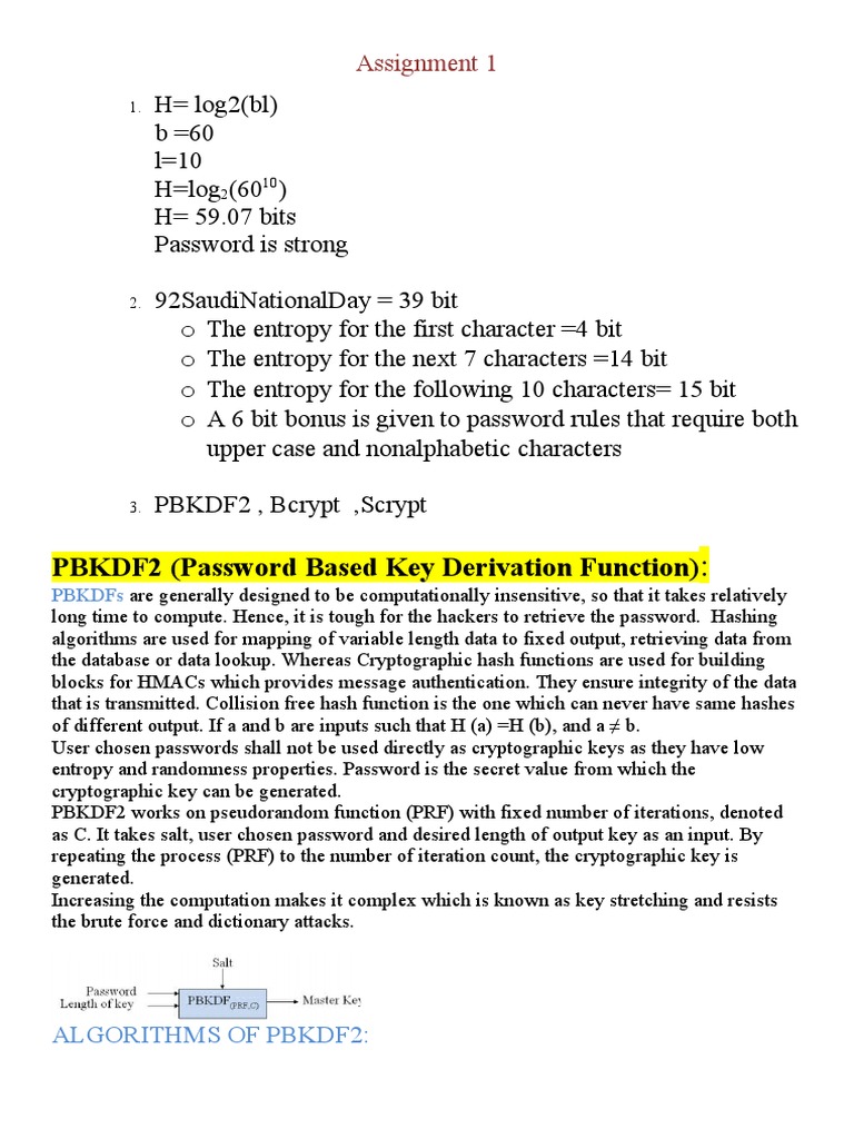 Assignment 1 | PDF | Password | Cryptography