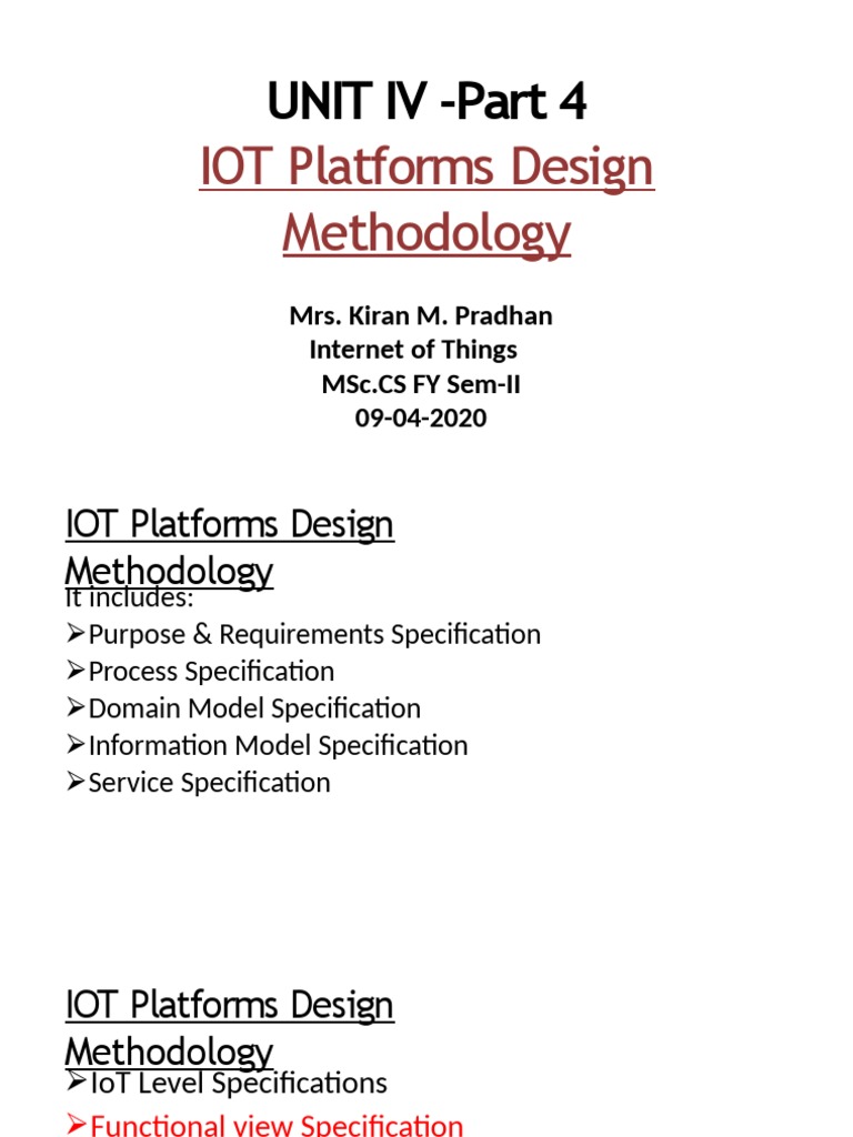 Unit 4 - IOT4 | PDF | Internet Of Things | Web Application