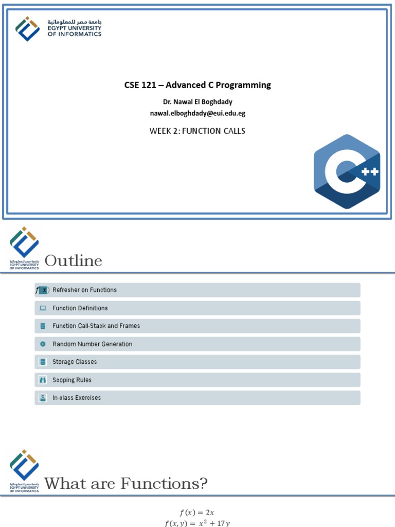 Week 2 Function Calls Pdf Parameter Computer Programming Pointer Computer Programming