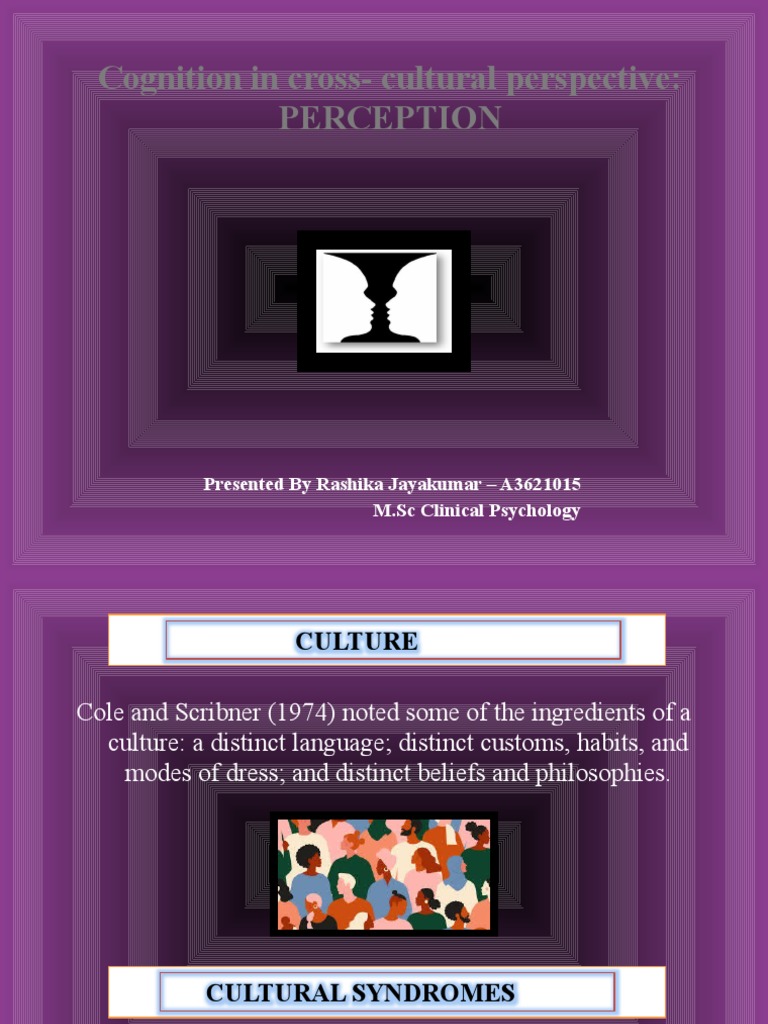 Cross-Cultural Cognition and Perception | PDF | Psychological Concepts ...