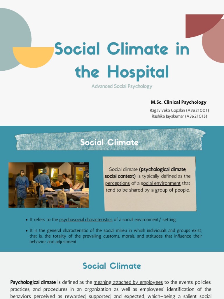 Understanding Hospital Social Climate | PDF | Psychology | Behavioural ...
