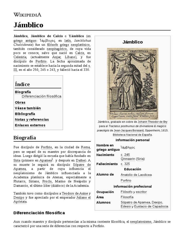 Jámblico | PDF | neoplatonismo | Filosofía de la era romana