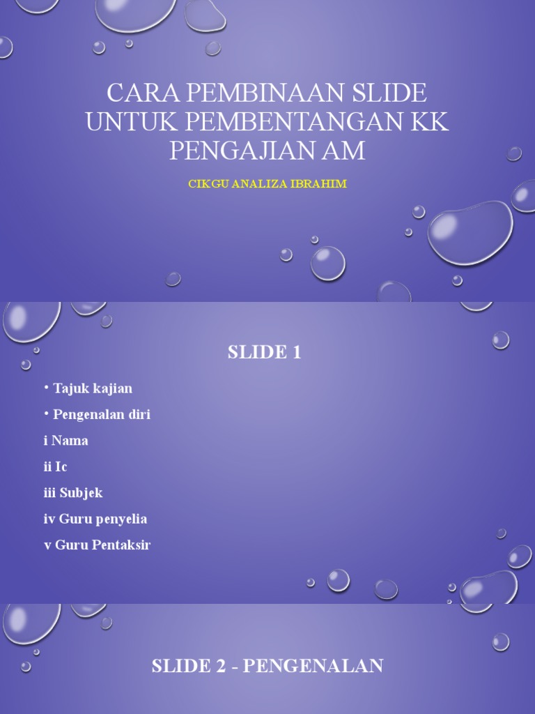 Cara Bina Slide Pembentangan KK | PDF