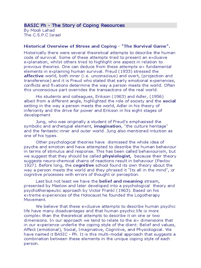 BASIC - PH LahadDG | PDF | Psychotherapy | Psychological Resilience