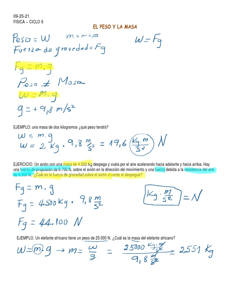 09-25-21 Física C 6 TAREA 1 La Gravedad Concepto y Su Relación Con La ...