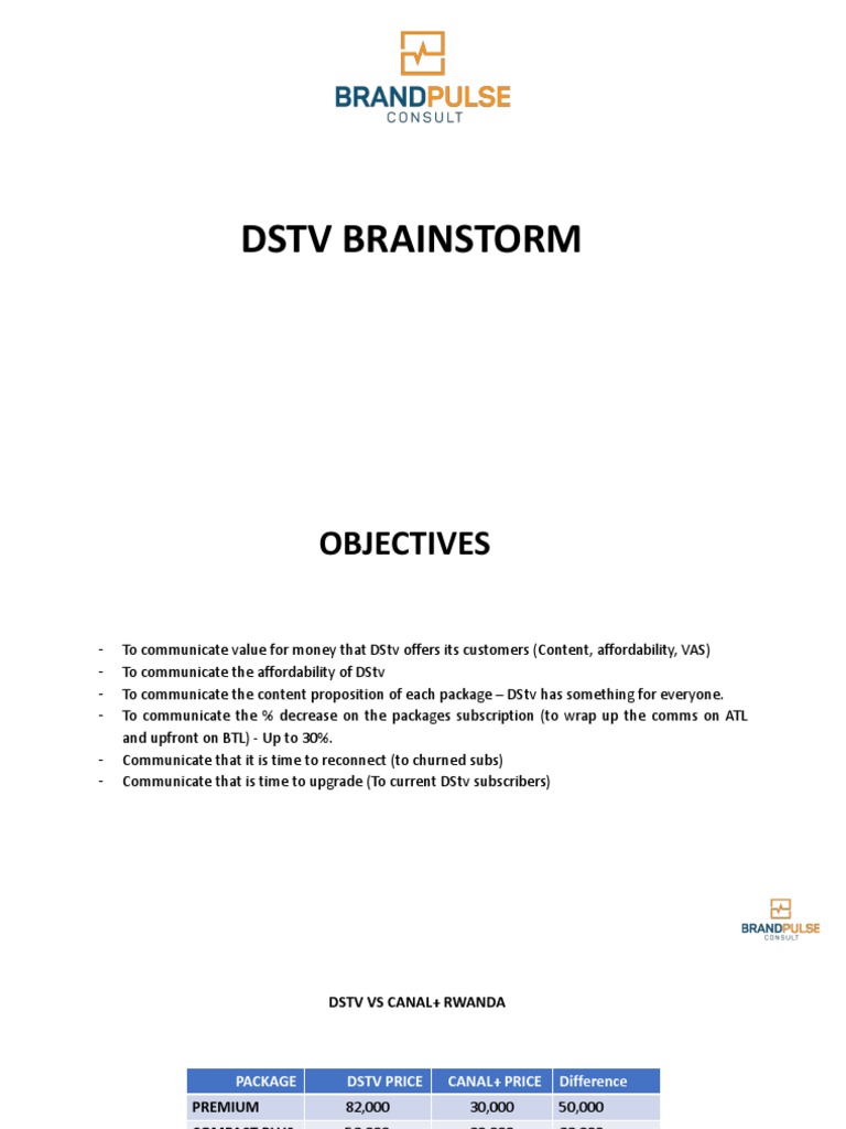 DSTV Brainstorm | PDF | Subscription Business Model | Entertainment
