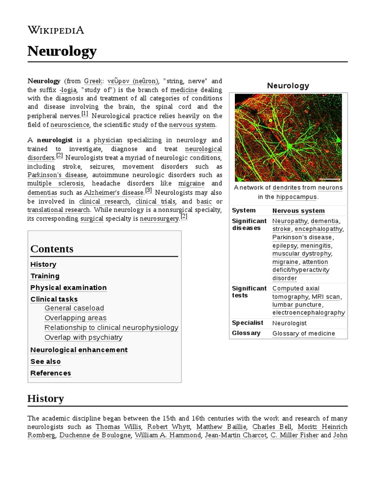 Neurology | PDF | Neurology | Medical Specialties