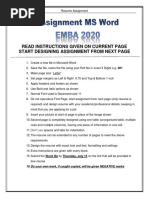 MS Word Practical Assignment Guide | PDF | Microsoft Word | Microsoft Excel