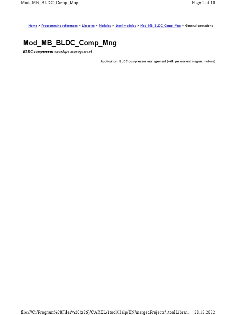 CAREL Mod MB BLDC Comp MNG | PDF | Energy Technology | Mechanical Engineering