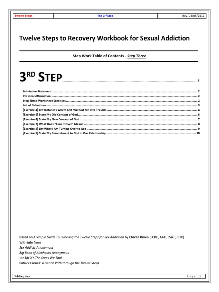 3rd Step | PDF | Twelve Step Program | Sexual Addiction