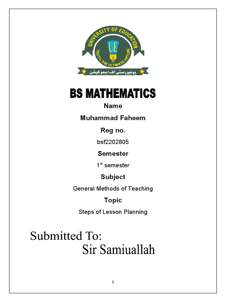 Lesson Plan Pdf Lesson Plan Learning