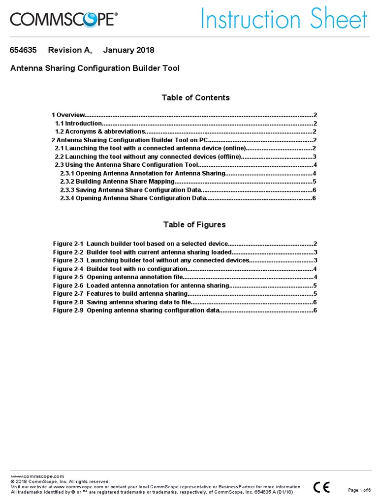 COMMSCOPE - Antenna Sharing Configuration Builder Tool | PDF | Software ...