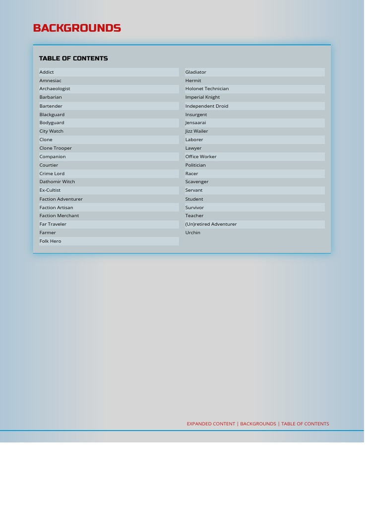 EC 04 - Backgrounds - GM Binder | PDF | Knowledge | Jedi