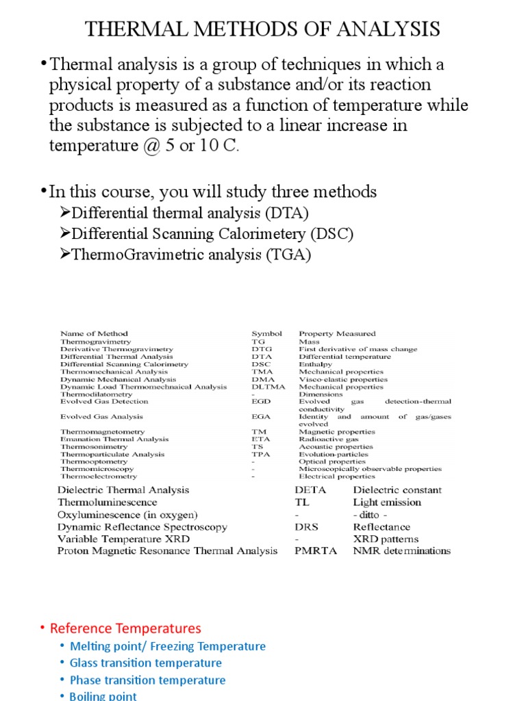 Thermal Methods of Analysis | PDF | Thermogravimetric Analysis | Differential Scanning Calorimetry