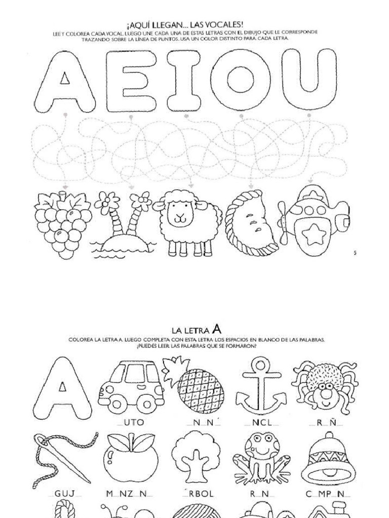 Vocales para Colorear | PDF