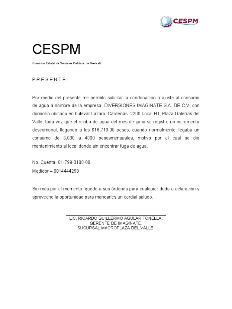 Carta A Cespm | PDF