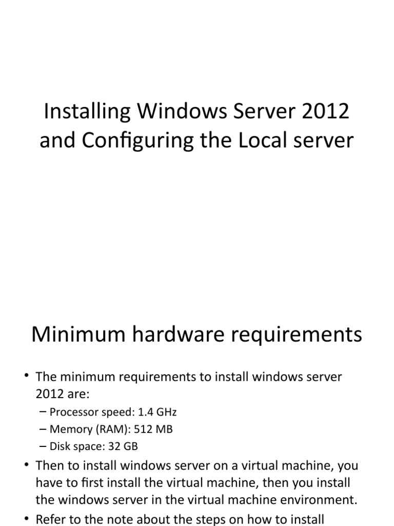 01 Installing Windows Server 2012 Pdf Network Interface Controller Ip Address