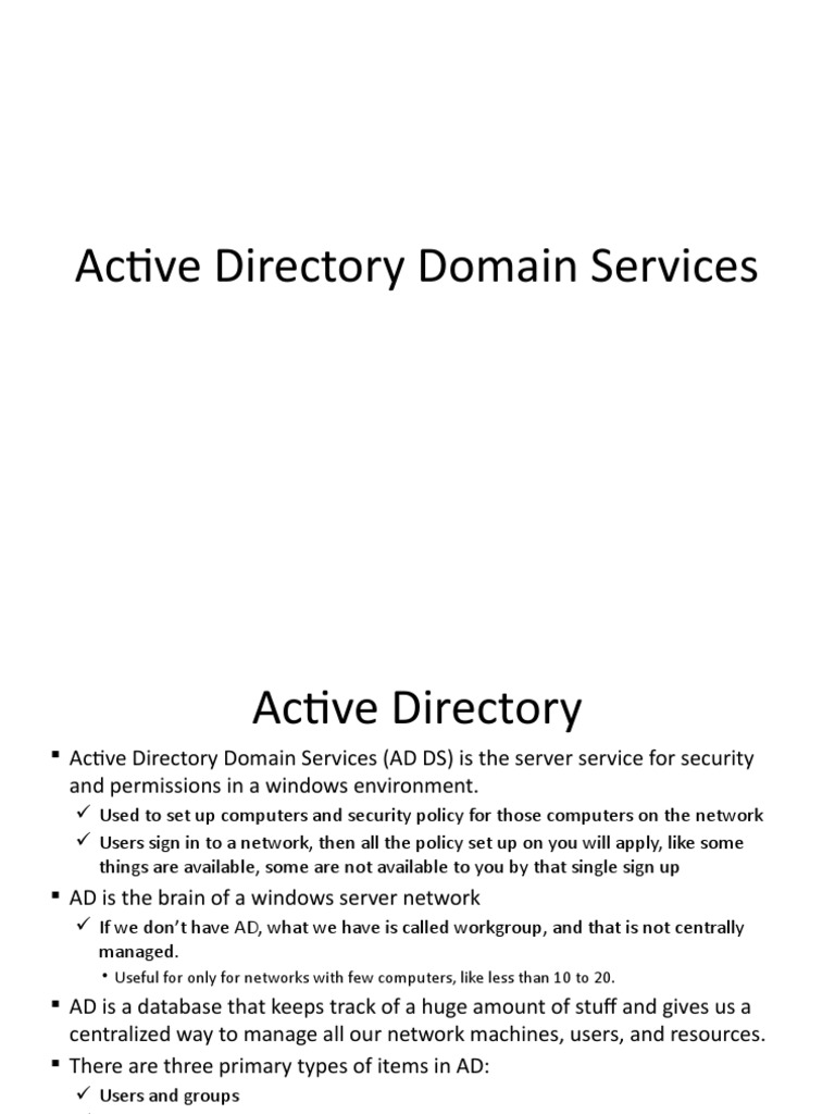 03 Active Directory Domain Services Pdf Active Directory Domain Name System