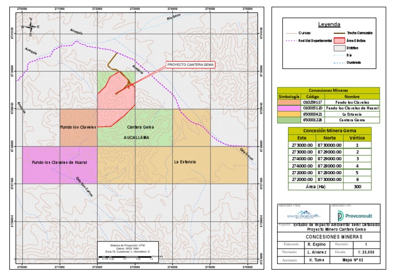 Mapa N°2 CONCESIONES MINERAS | PDF | Ciencias de la Tierra | Geografía