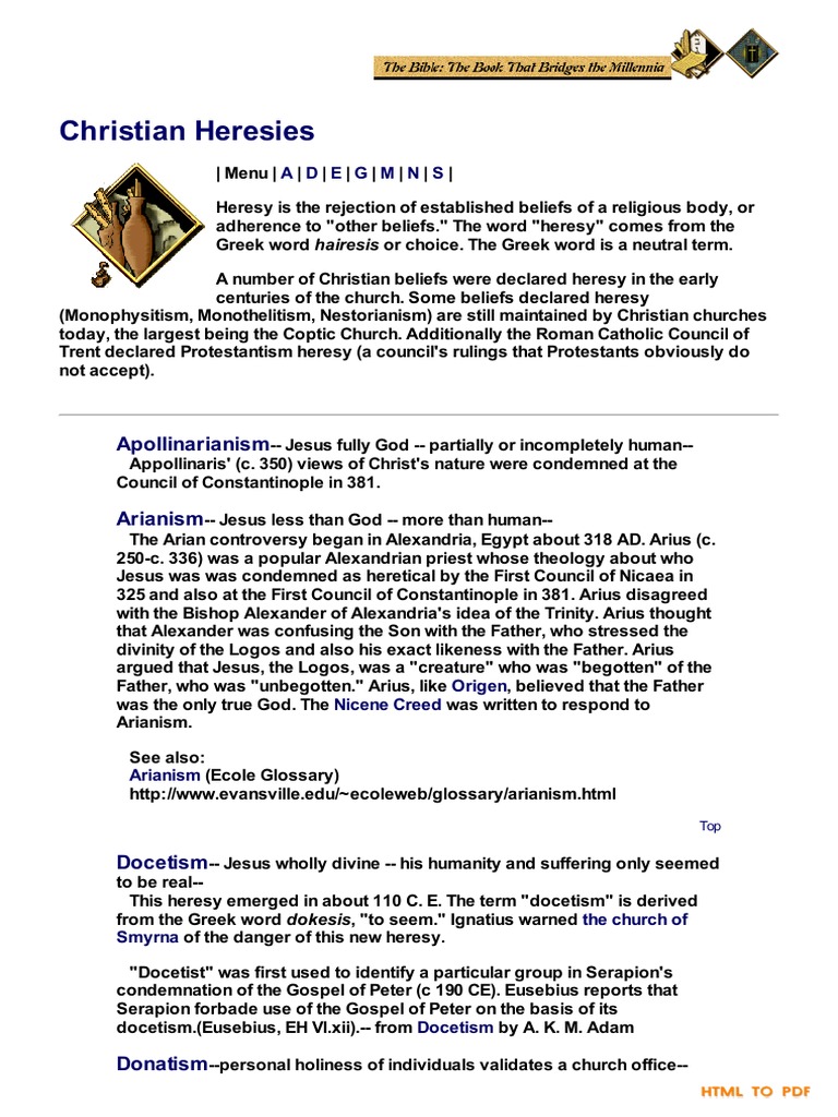 An Overview of Christian Heresies Throughout History: Beliefs Declared ...
