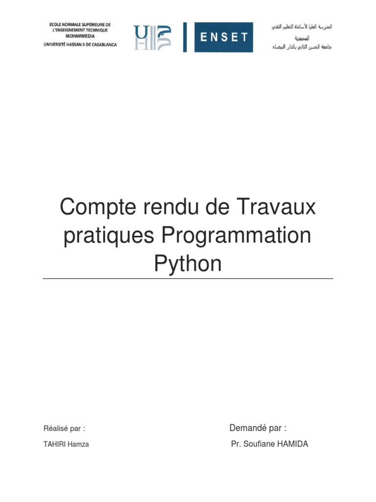 TP 1 - Programmation Python | PDF