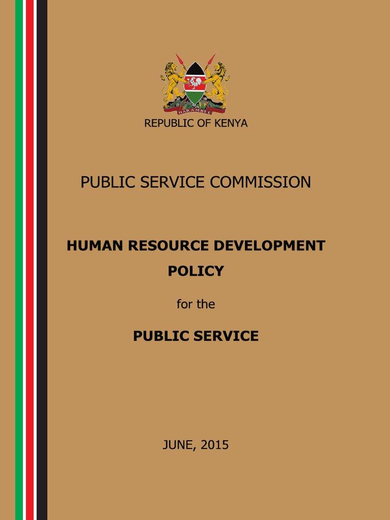 PSC Human Resource Development Policy For Public Service June 2015 ...