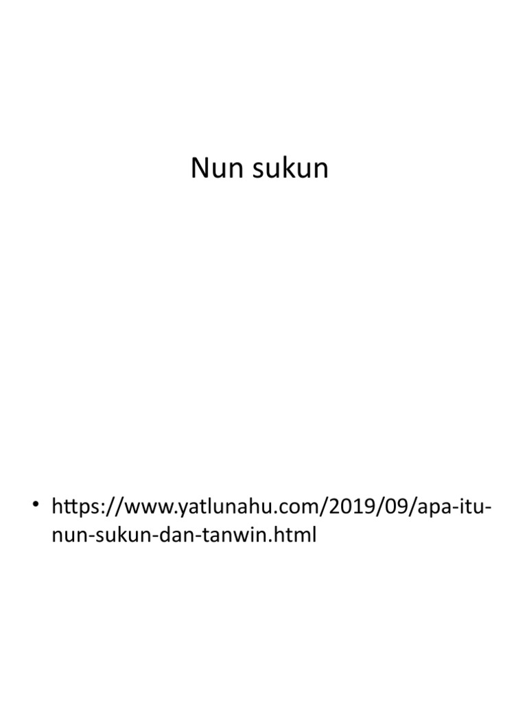 Defenisi Nun Sukun Dan Tanwin | PDF