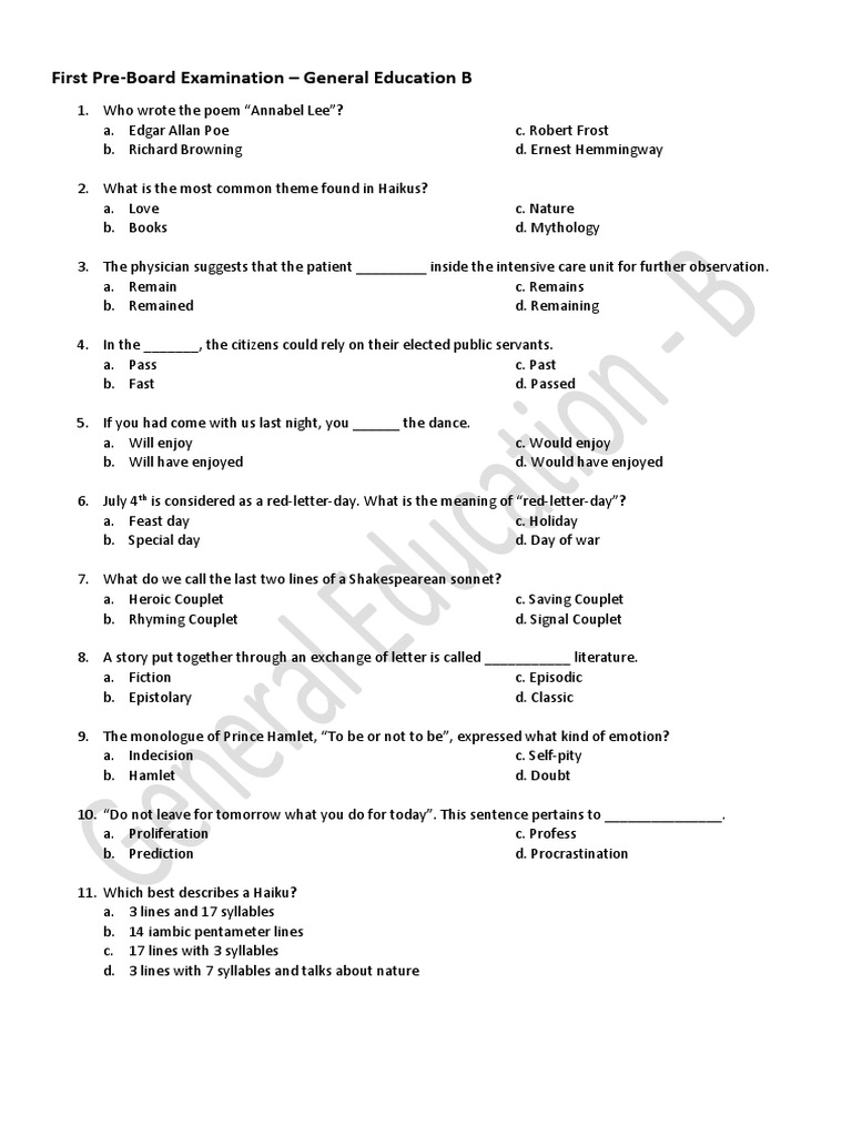 General Education Pdf