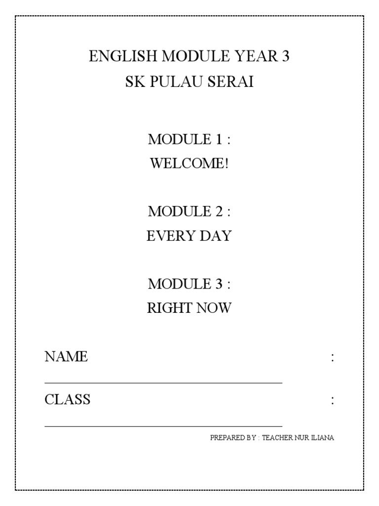 English Module Year 3 | PDF