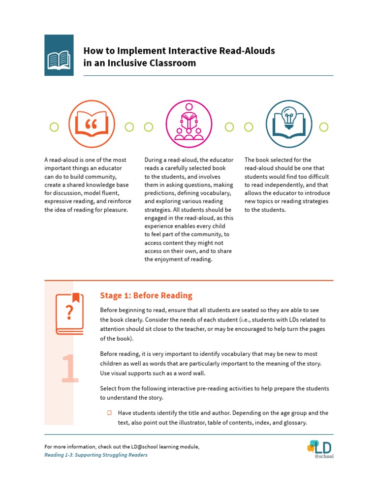 Read Aloud | PDF | Teachers | Education Theory