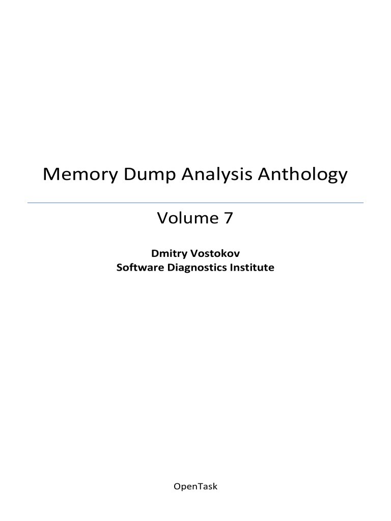 Memory Dump Analysis Anthology (Dmitry Vostokov) | PDF | Thread (Computing) | Process (Computing)